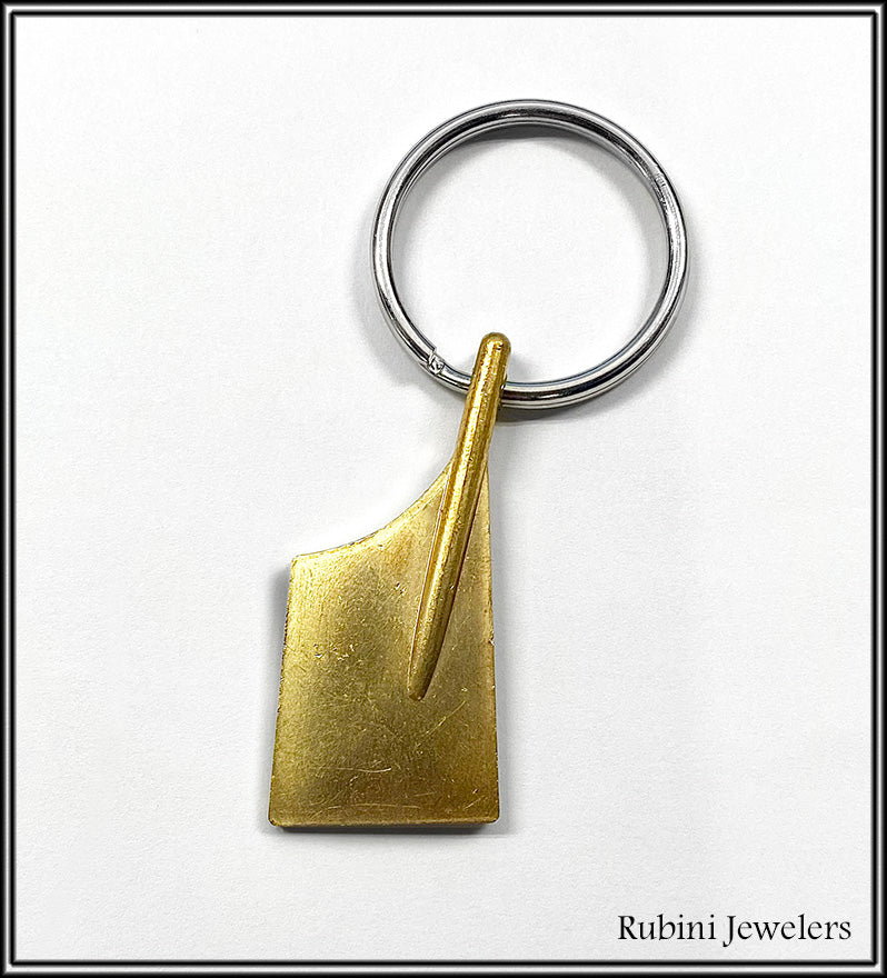 Large Rustic Brass Hatchet Rowing Blade Keyring Keychain – Rubini Inc.