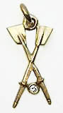 Crossed Oars with Genuine Diamond Pendant 14kt Gold – Rubini Inc.