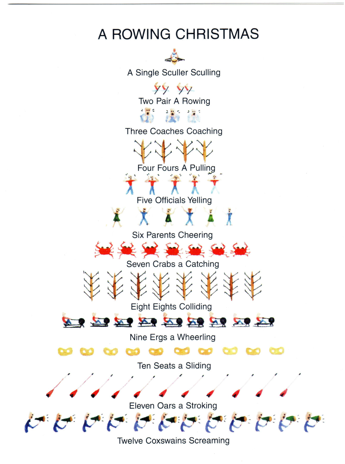 A Rowing Christmas Card- 10 Pack – Rubini Inc.